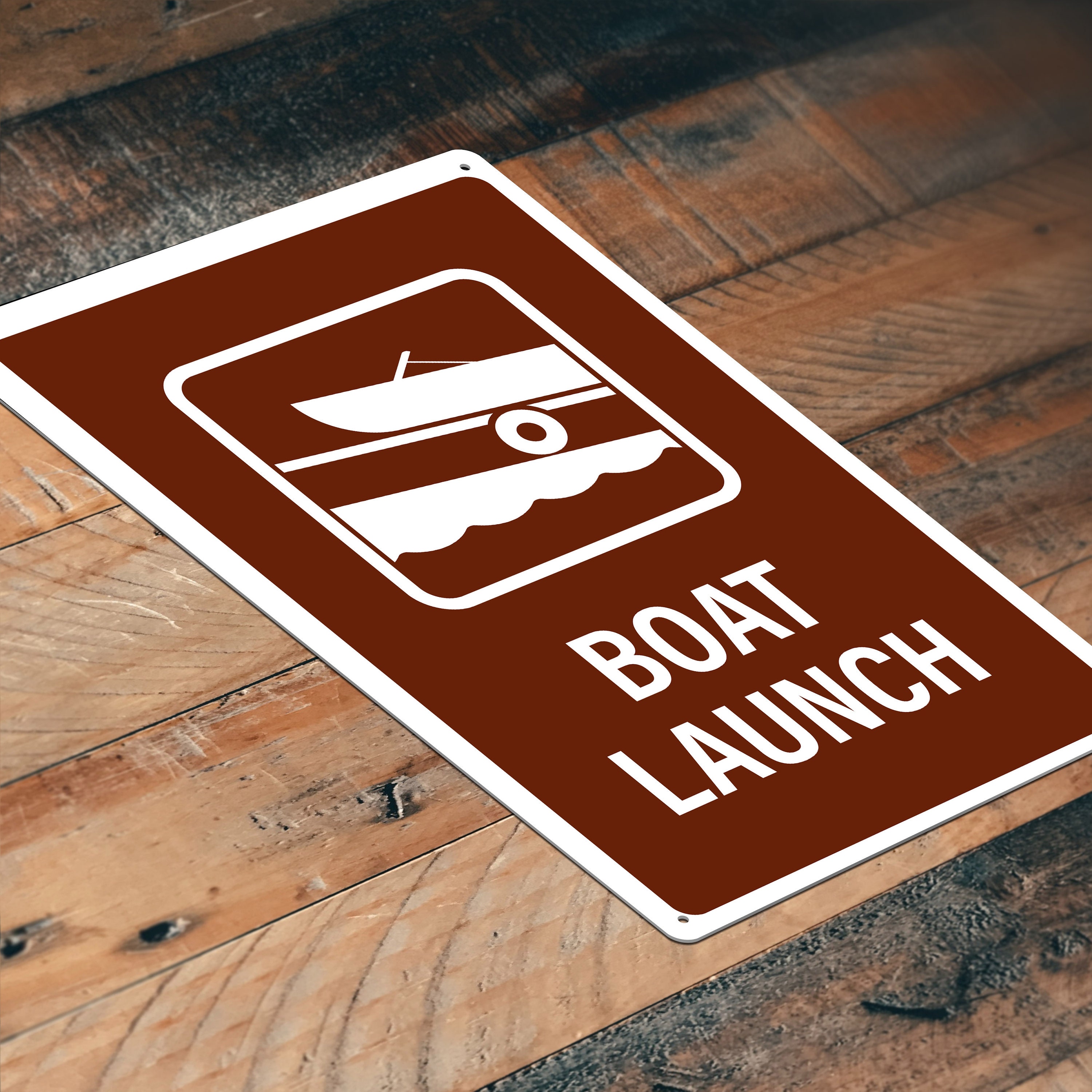 Tin Signs Boat Dock Ship Lake Ramp Sign Metal Sign 12 X 8 | Etsy