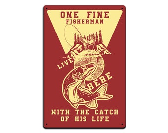 Fisherman Lives Here - Etsy