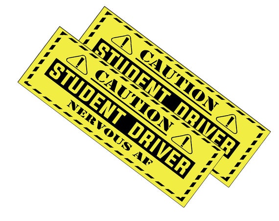 Student Driver Car Bumper Magnet Auto Learning to Drive | Etsy