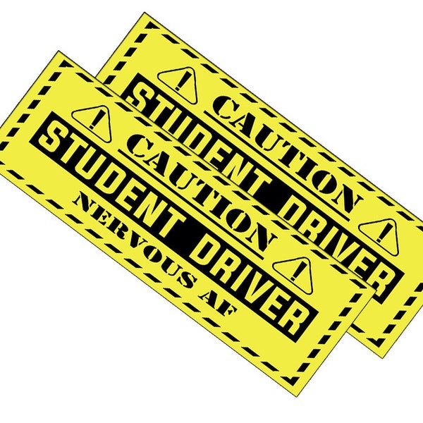 Nervous Driver Sticker - Etsy