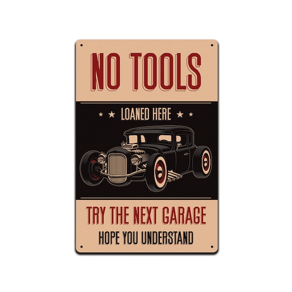 Home Décor Home & Living Garage Car Mechanic Repair Shop Man Tin Signs ...