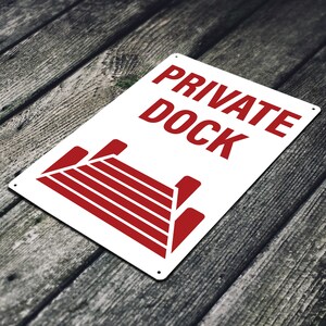 Private Dock Metal Sign: Lake House Decor (12 X 8 In.) - Etsy