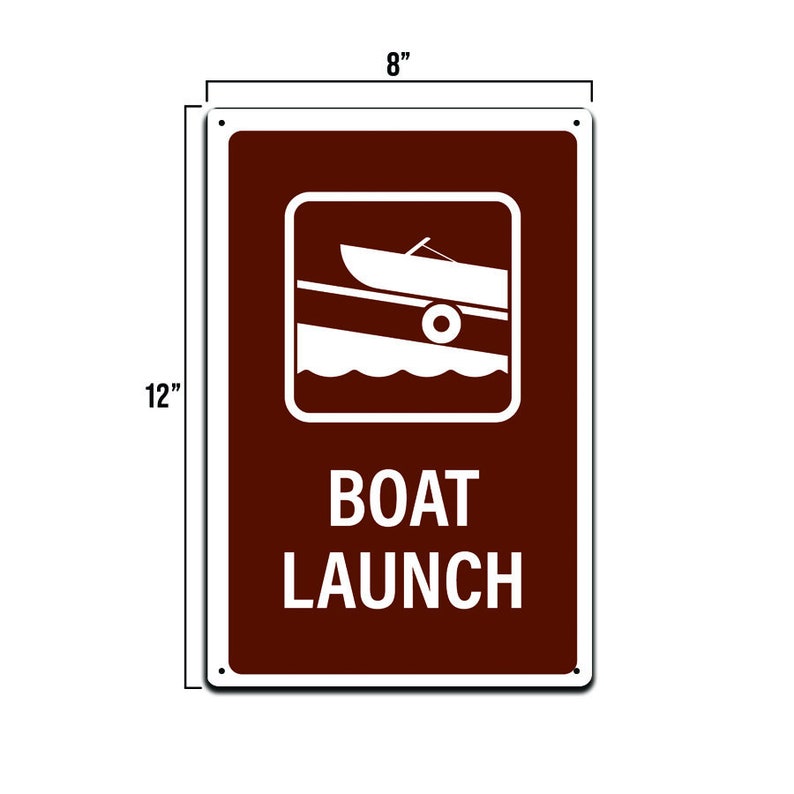 Tin Signs Boat Dock Ship Lake Ramp Sign Metal Sign 12 X 8 - Etsy