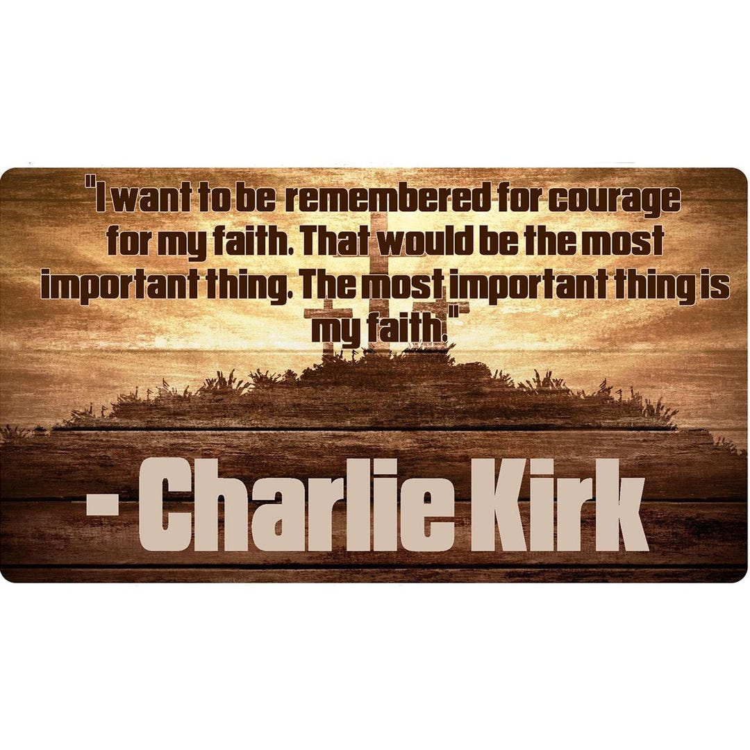 Charlie Kirk Faith & Courage Sticker: Christian Vinyl Decal - Etsy