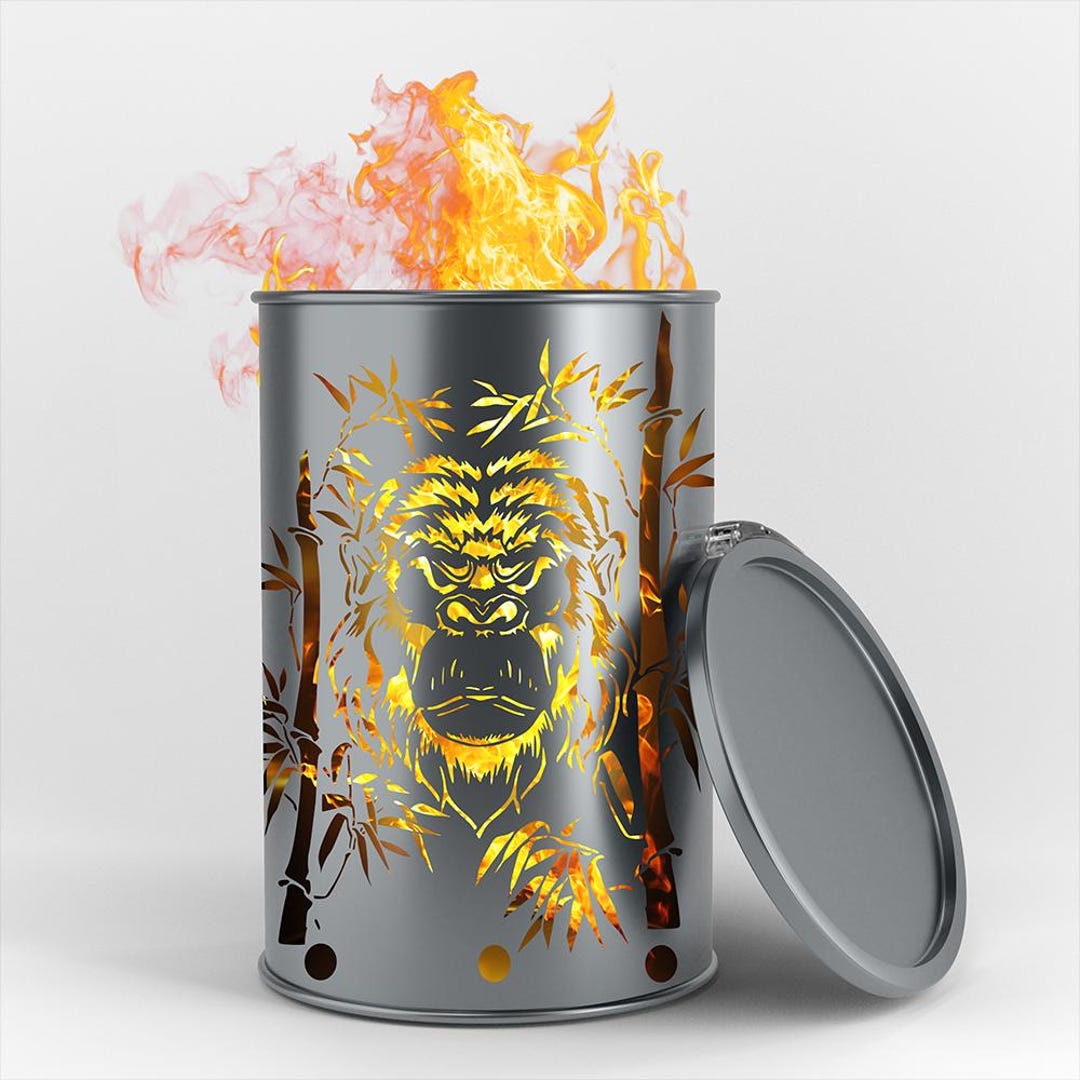 Gorilla Fire Barrel | Gift Idea for Hunters & Nature Lovers | Outdoor ...