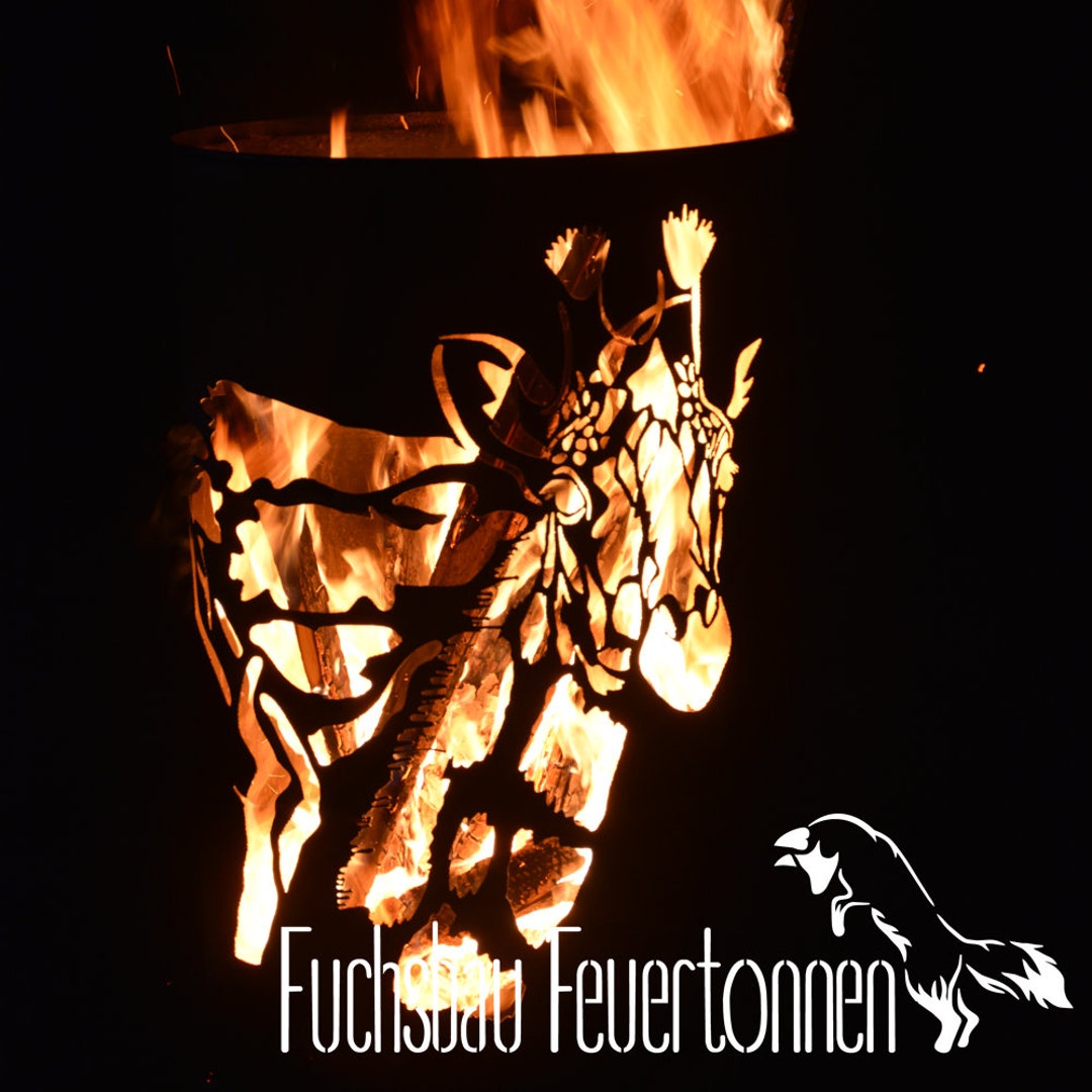 Fire Ton Giraffe Oil Barrel Decoration Fire Basket - Etsy