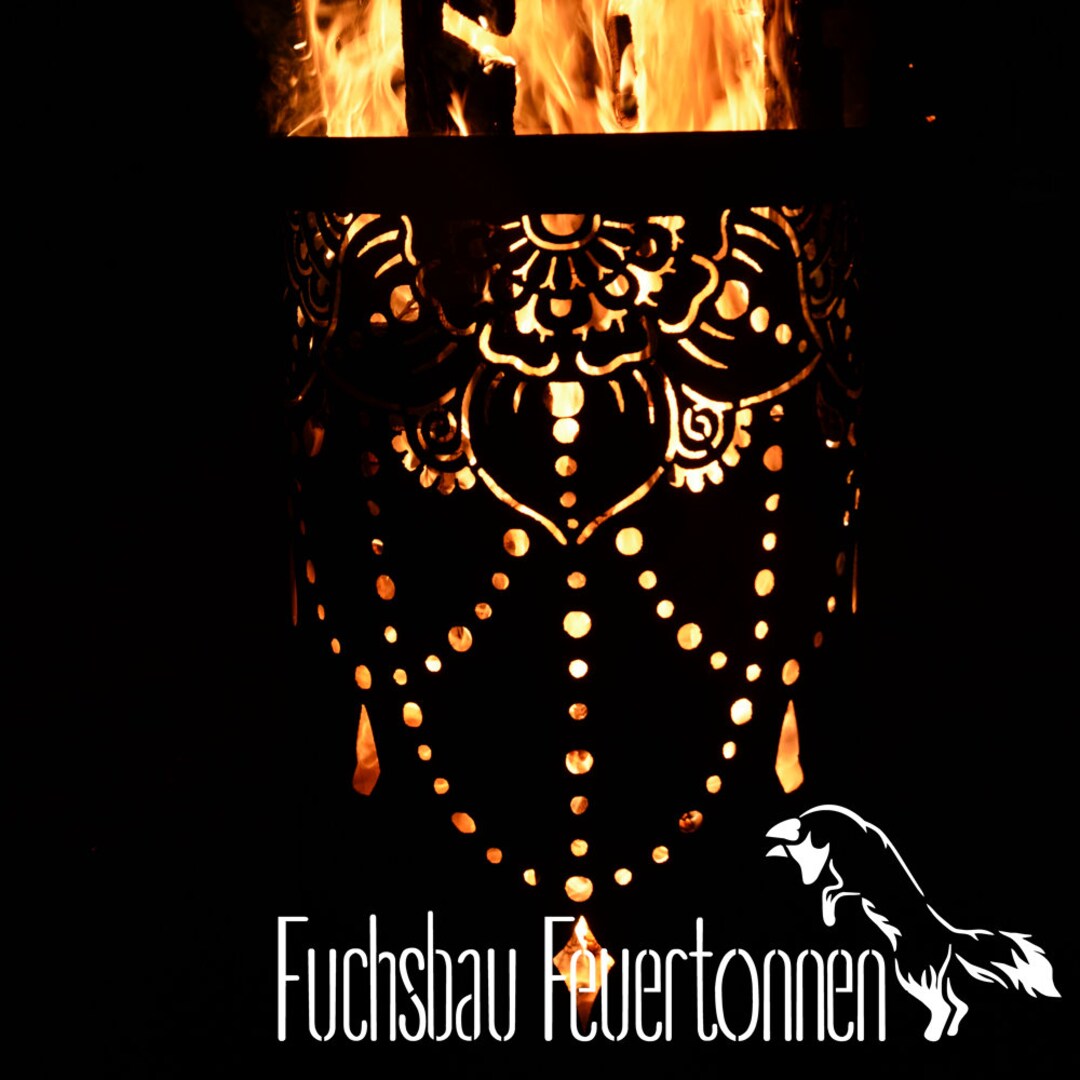 Fire Barrel Henna Flower, Oil Barrel, Decoration, Fire Basket ...