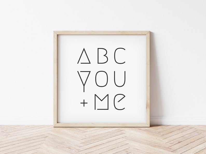 ABC You Plus Me Printable Love Family Marriage Couples - Etsy