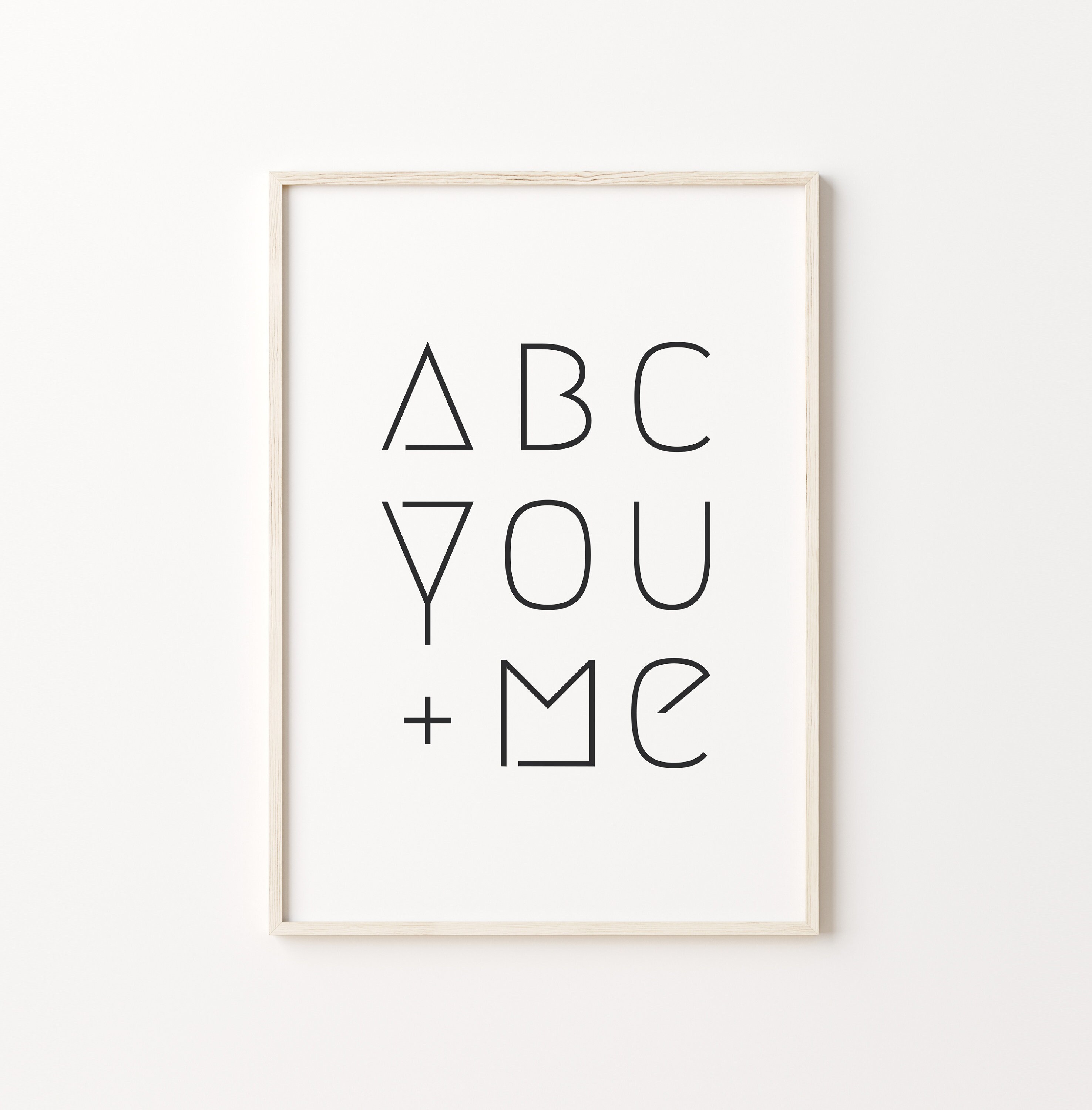 ABC You Plus Me Printable Love Family Marriage Couples - Etsy