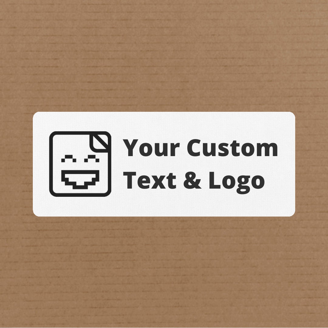 Logo & Text Custom Sticker Pack of 100 - Etsy