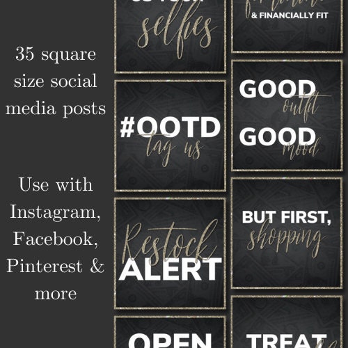 35 Fashion Boutique Instagram Quote Posts - Social Media - Shopping ...