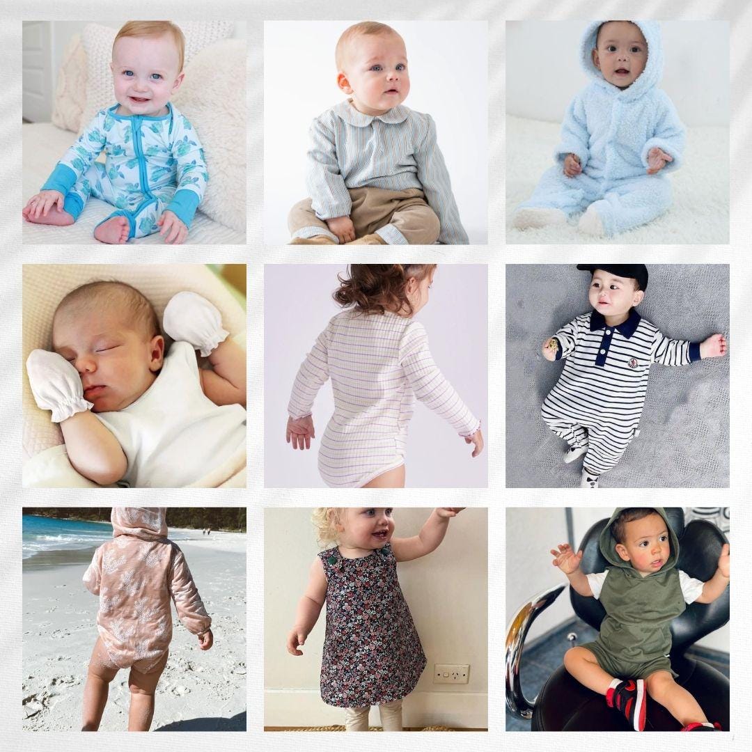 50 Sewing Patterns for Babies (bodysuits, Rompers, T-shirts, Trousers ...