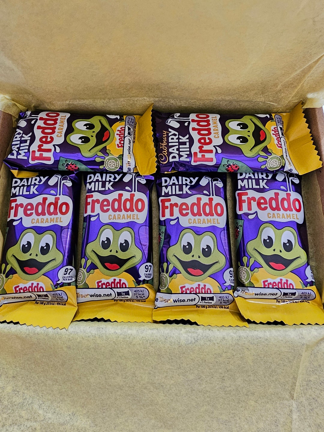 Box of 6 Cadburys Dairy Milk Caramel Freddo Easter Chocolate Box Gift ...