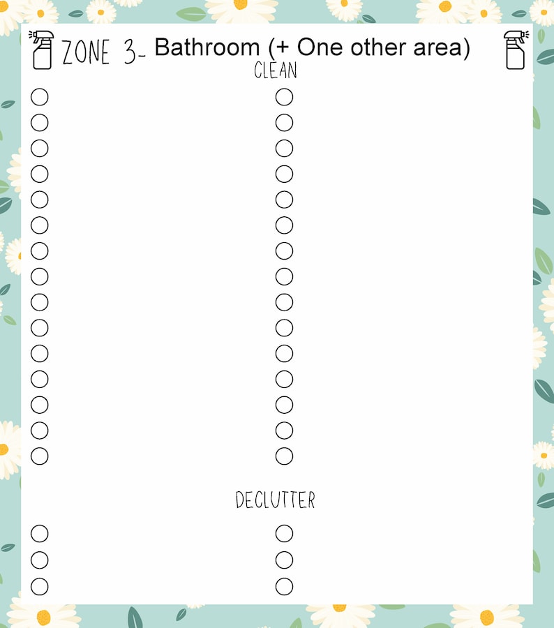 Printable Flylady Control Journal, Fly Lady Planner, Zone Cleaning ...