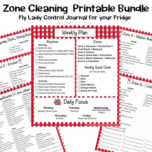 Printable Flylady Control Journal Fly Lady Planner Zone - Etsy