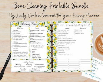 Printable Cleaning Checklist Fly Lady Control Journal Zone - Etsy
