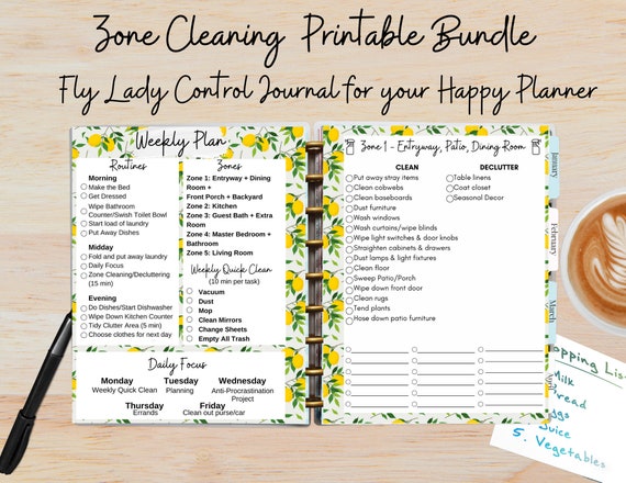 Printable Flylady Control Journal Fly Lady Planner Zone | Etsy
