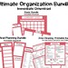 Printable Ultimate Organization Bundle, Meal Planning, Cleaning ...