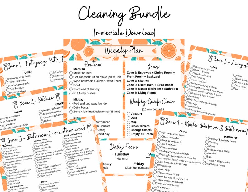 Printable Flylady Control Journal, Fly Lady Planner, Zone Cleaning ...