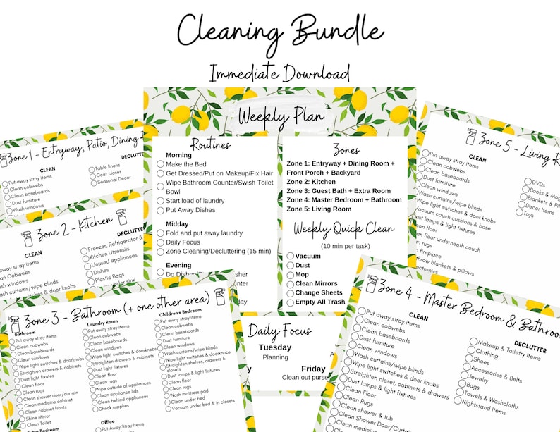 Printable Flylady Control Journal Fly Lady Planner Zone | Etsy