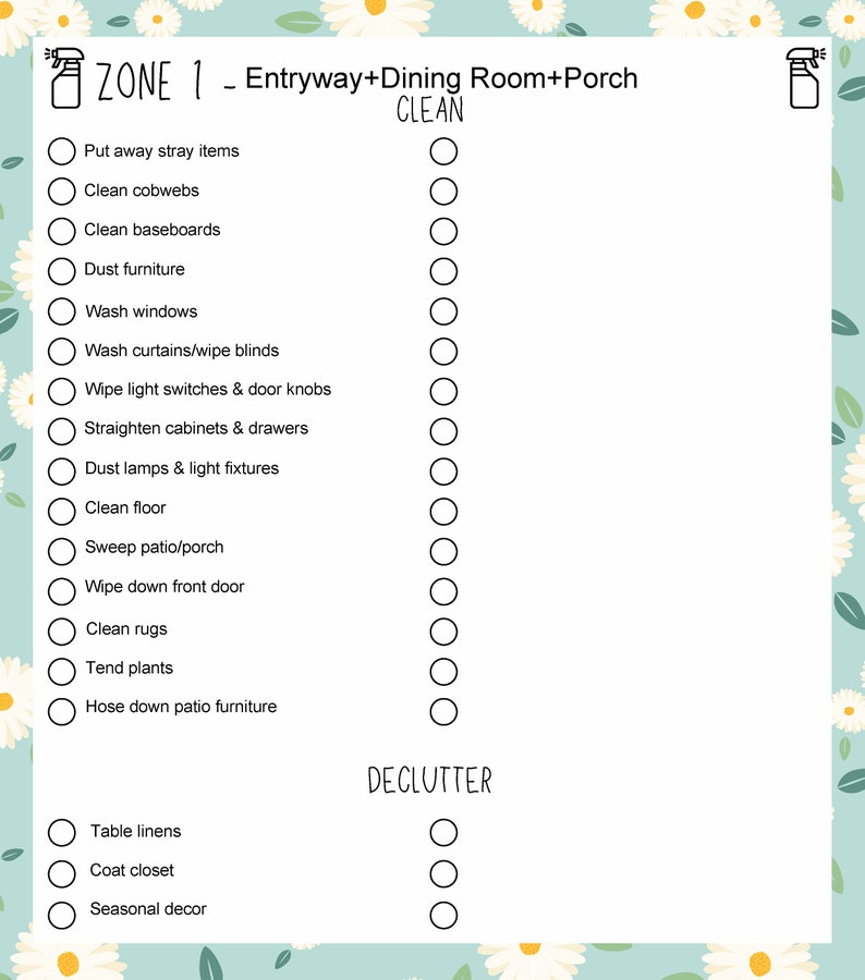 Printable Flylady Control Journal, Fly Lady Planner, Zone Cleaning ...