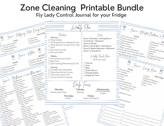 Printable Flylady Control Journal Fly Lady Planner Zone - Etsy