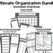 Printable Ultimate Organization Bundle, Meal Planning, Cleaning Routine ...