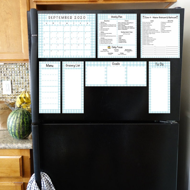 Editable Printable Organization Bundle, Meal Planning, Cleaning Routine ...