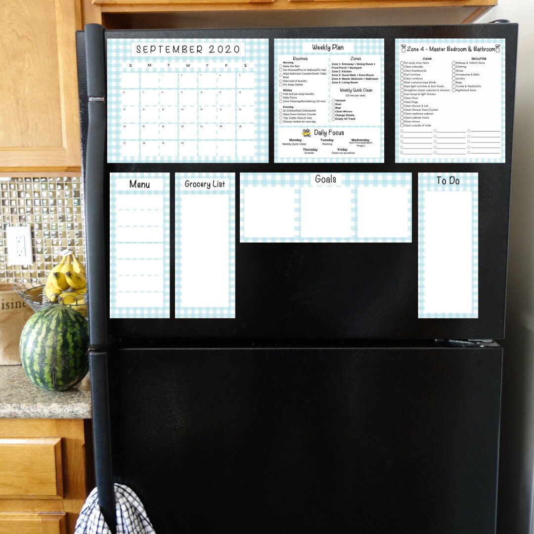 Editable Printable Organization Bundle, Meal Planning, Cleaning Routine ...