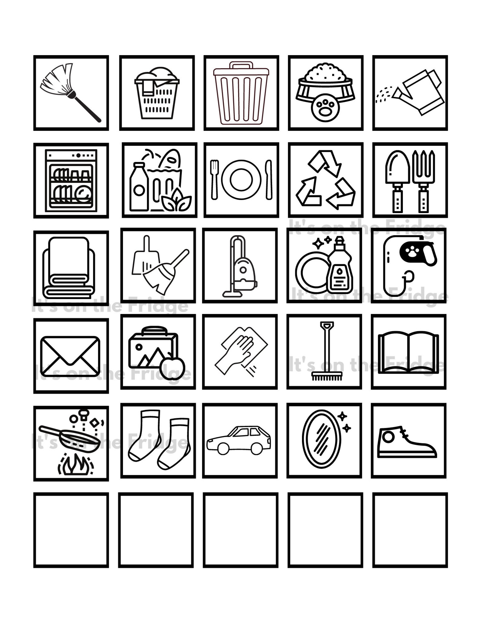 Kids Zone Cleaning Chore Chart, Flylady Kids Printables, Visual Chore ...