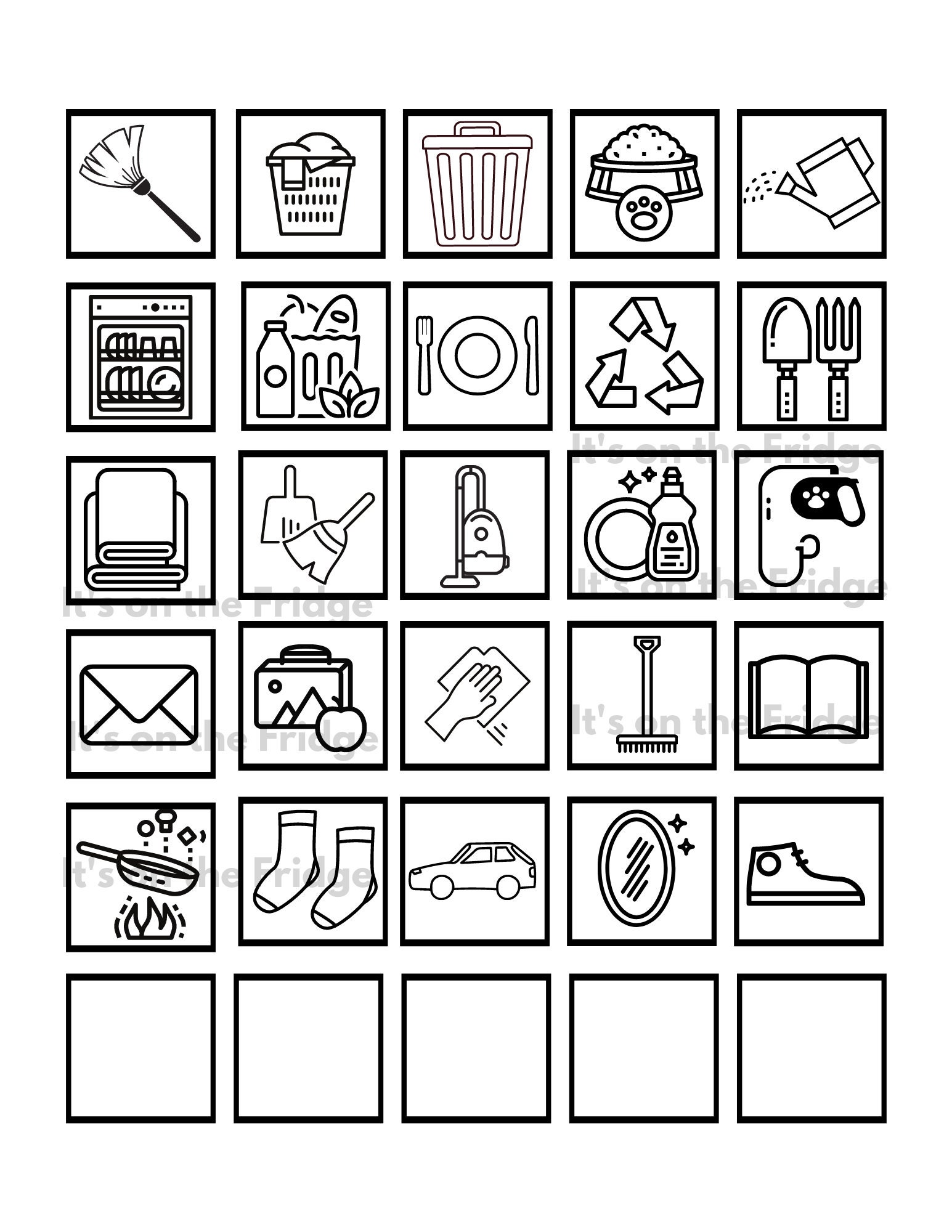 Kids Zone Cleaning Chore Chart Flylady Kids Printables - Etsy