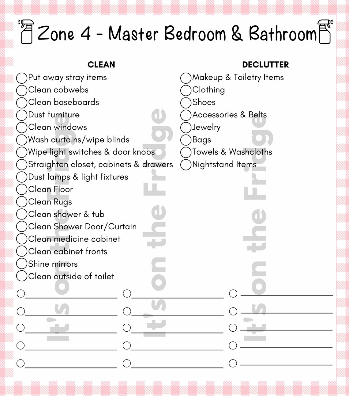 Printable Flylady Control Journal Fly Lady Planner Zone | Etsy