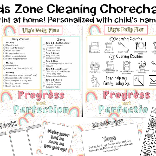 Laminated Chore Chart - Etsy