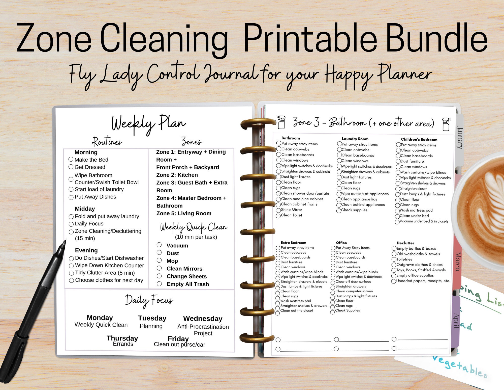 Flylady Control Journal – Printable and Digital Cleaning Planner ...