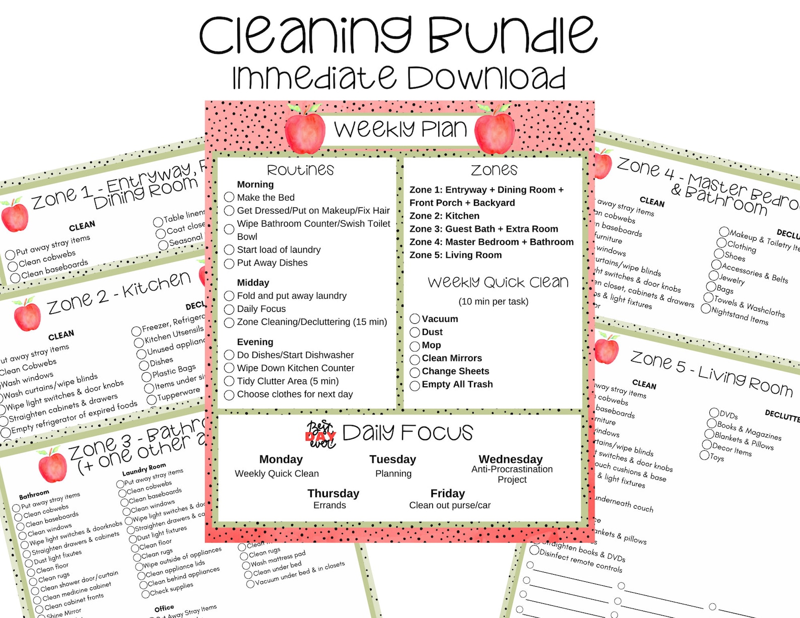 Printable Flylady Control Journal, Fly Lady Planner, Zone Cleaning ...