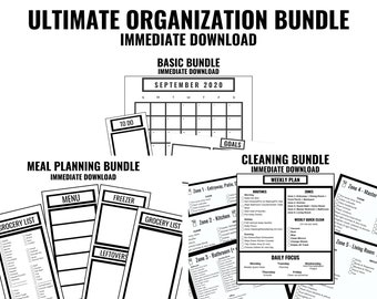 Printable Ultimate Organization Bundle Meal Planning | Etsy