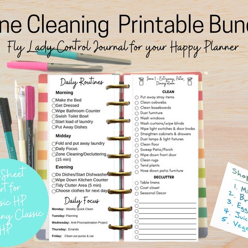 Printable Flylady Control Journal Fly Lady Planner Zone - Etsy