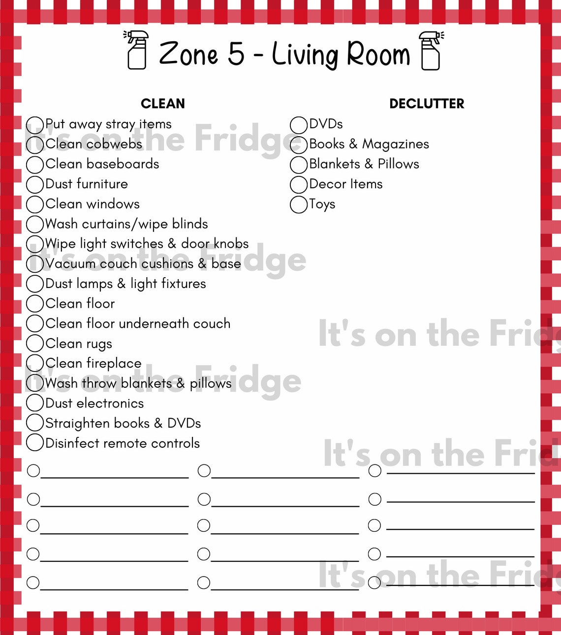 Printable Flylady Control Journal, Fly Lady Planner, Zone Cleaning ...