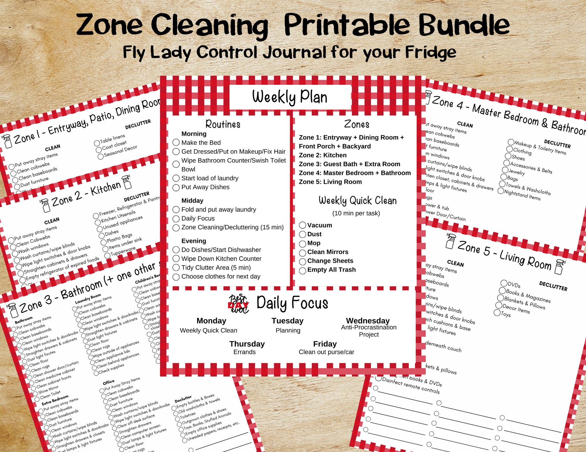 Printable Flylady Control Journal Fly Lady Planner Zone | Etsy