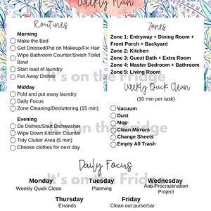 Printable Ultimate Organization Bundle, Meal Planning, Cleaning Routine ...