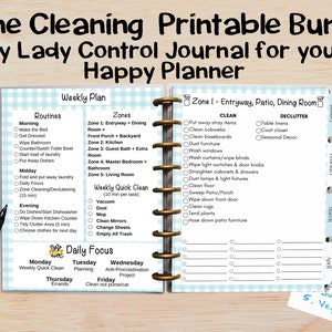 Printable Flylady Control Journal, Fly Lady Planner, Zone Cleaning ...