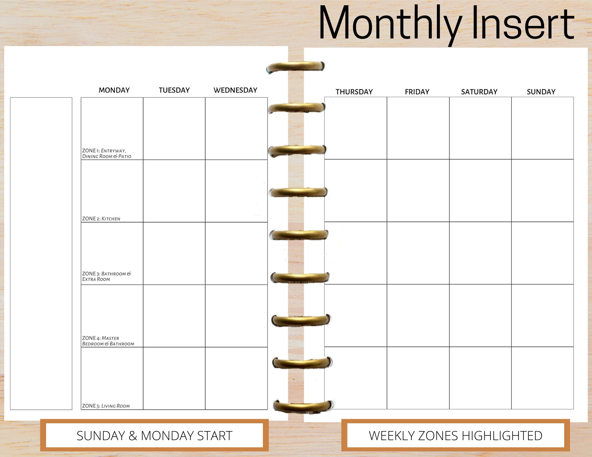 Printable Fly Lady Control Journal, Happy Planner, Zone Cleaning, Daily ...