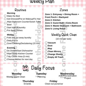 Printable Ultimate Organization Bundle, Meal Planning, Cleaning Routine ...