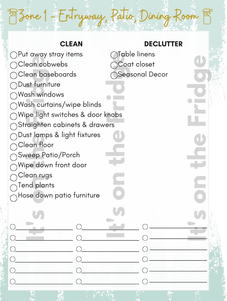 Printable Flylady Control Journal, Fly Lady Planner, Zone Cleaning ...