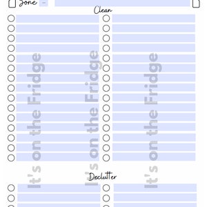 Printable Flylady Control Journal, Fly Lady Planner, Zone Cleaning ...