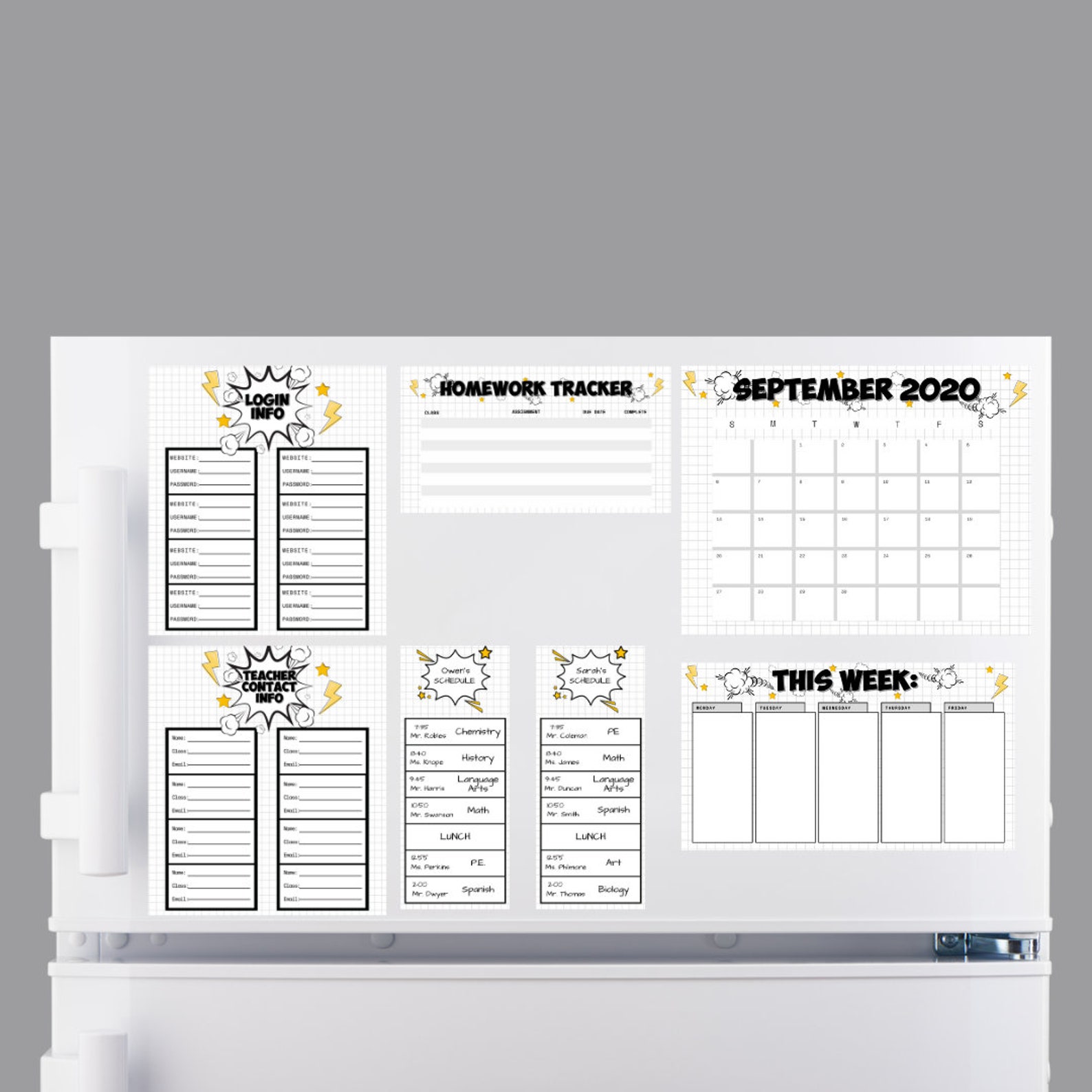 Printable Distance Learning Organization Bundle Calendar - Etsy