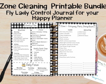 Printable Cleaning Checklist Fly Lady Control Journal Zone - Etsy