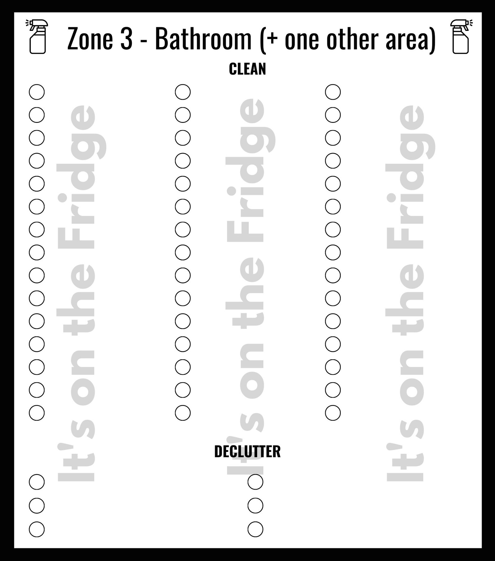 Printable Editable Cleaning Bundle, Zone Cleaning, Daily Routines ...