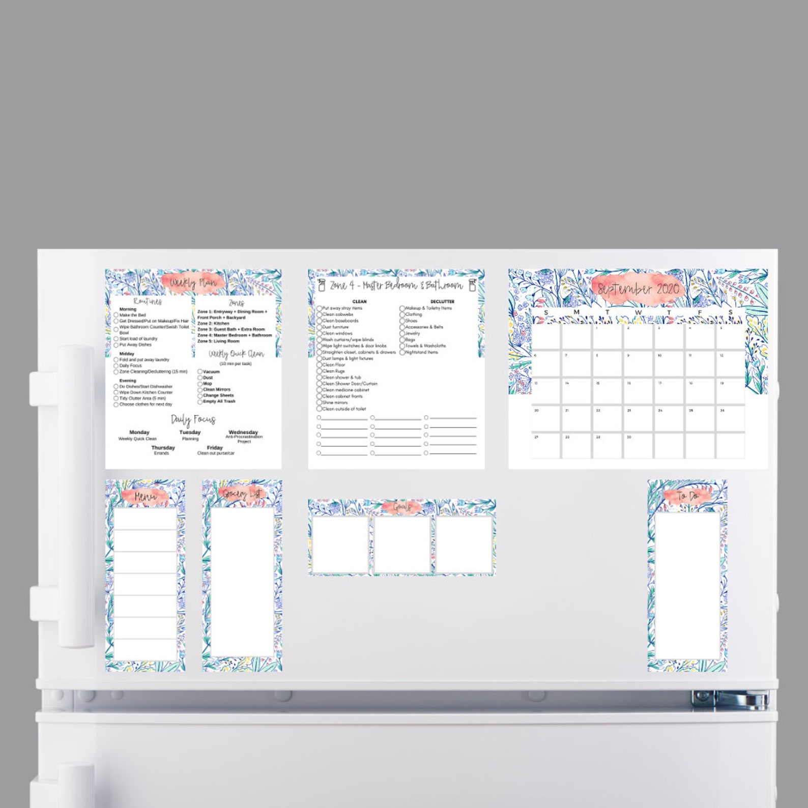 Printable Ultimate Organization Bundle, Meal Planning, Cleaning Routine ...