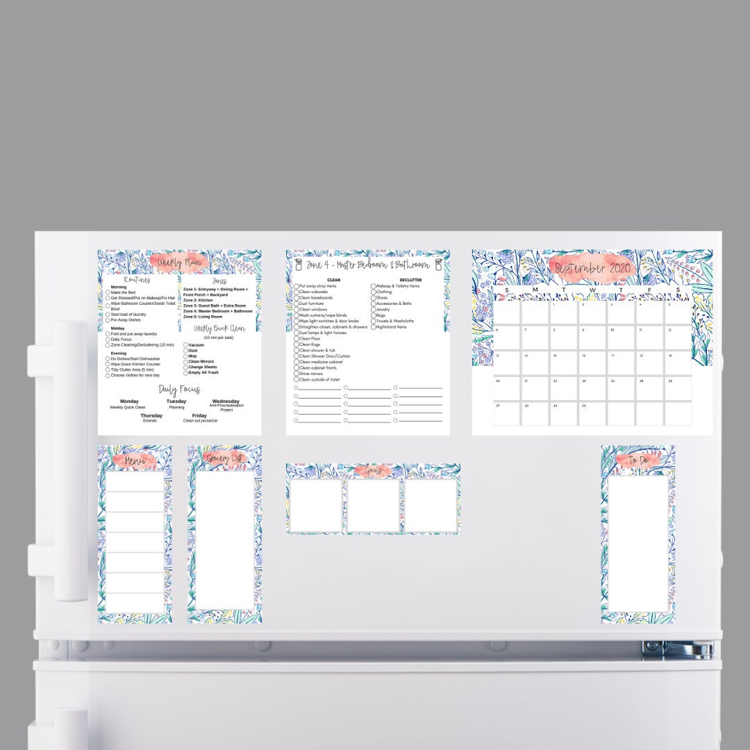 Printable Ultimate Organization Bundle, Meal Planning, Cleaning Routine ...